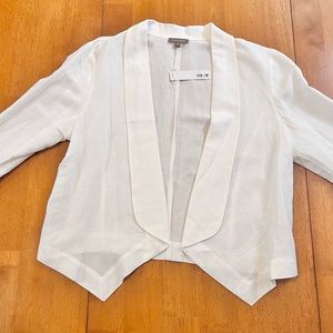 Anthropologie | Jackets & Coats | Nwt Lilla P White Linen Blazer Jacket ...
